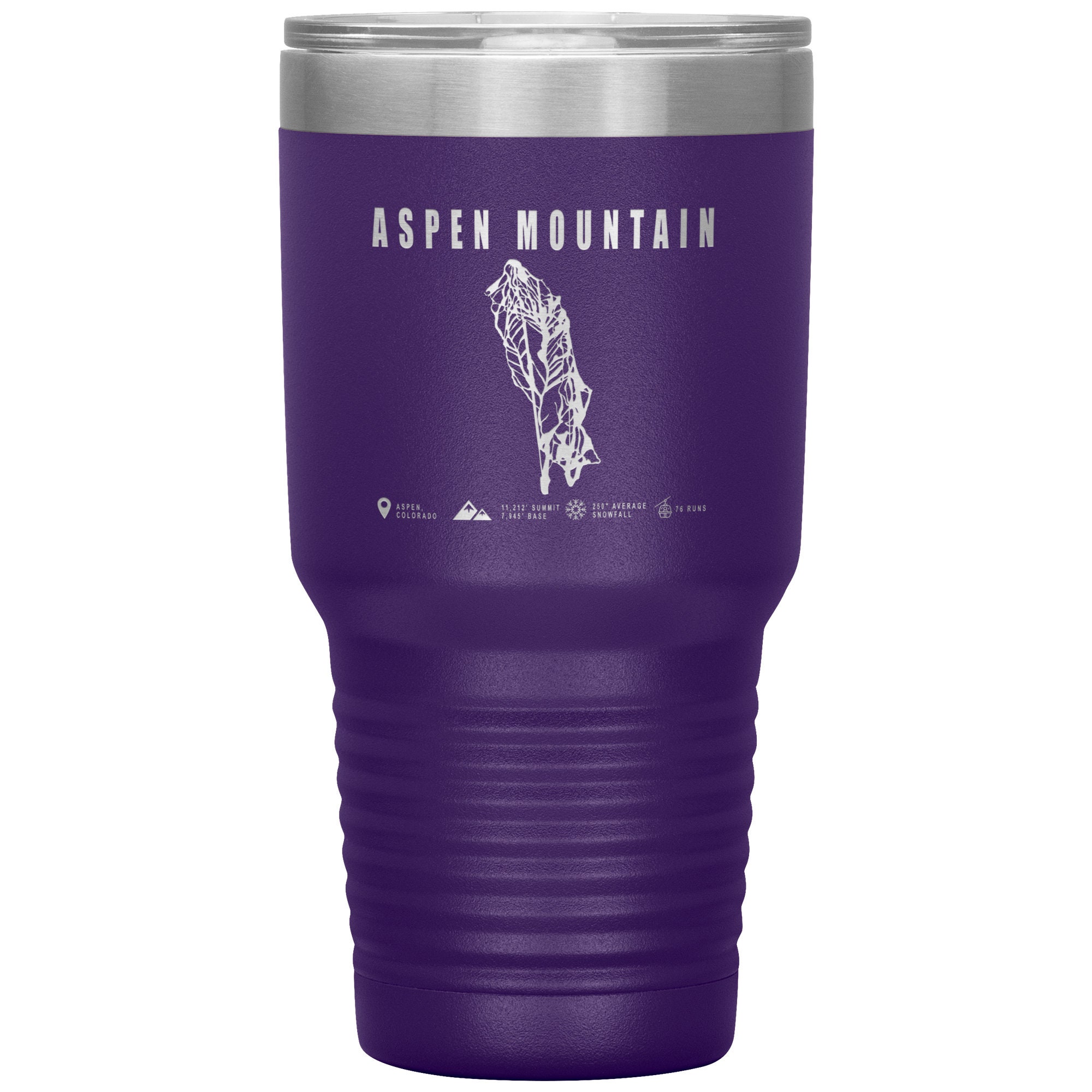 Aspen Mountain Colorado Ski Resort Map 30oz Tumbler - Etsy