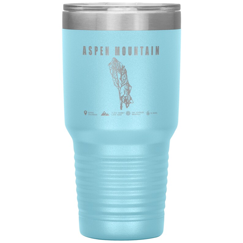 Aspen Mountain Colorado Ski Resort Map 30oz Tumbler - Etsy