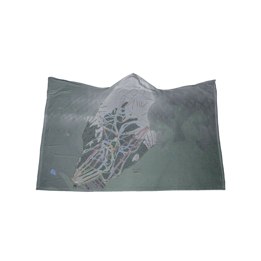 Marmot Basin Alberta Ski Trail Map Hooded Blanket Cozy - Etsy
