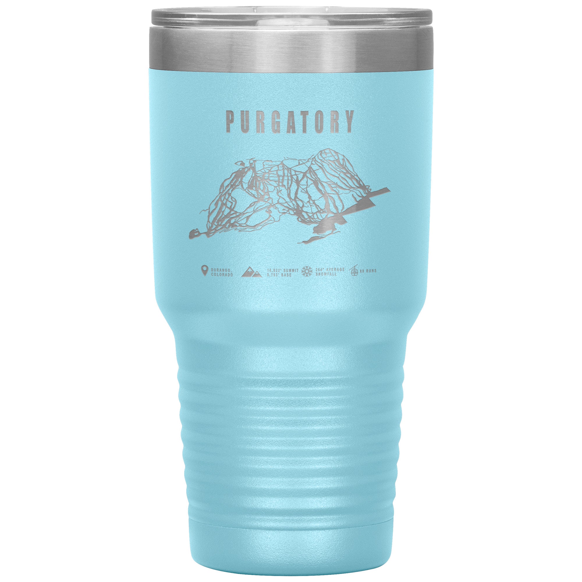 Purgatory Colorado Ski Resort Map 30oz Tumbler | Etsy