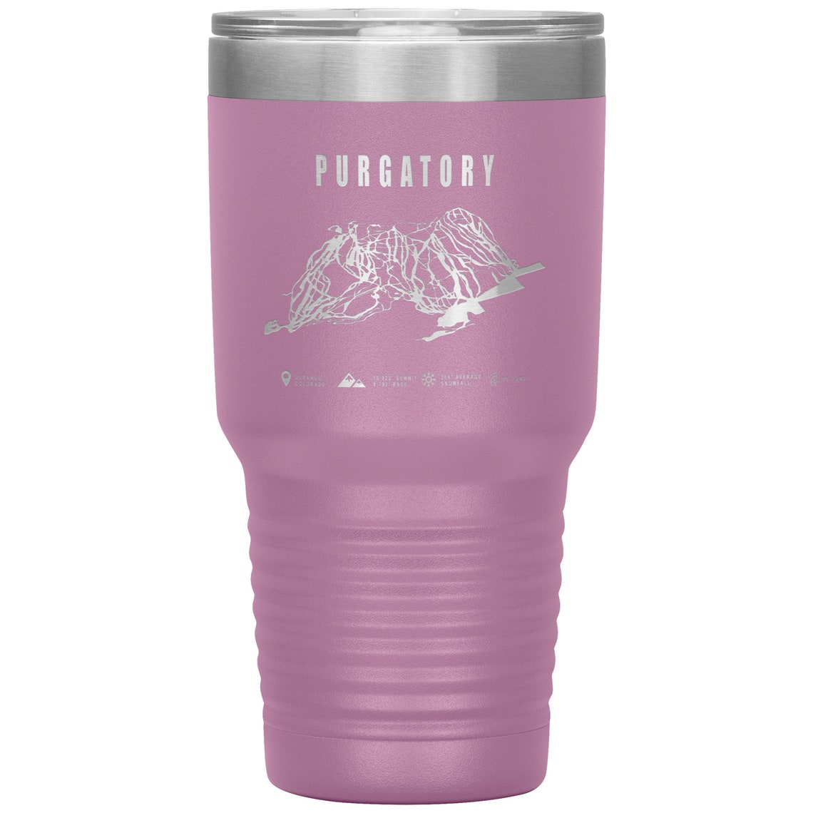 Purgatory Colorado Ski Resort Map 30oz Tumbler - Etsy