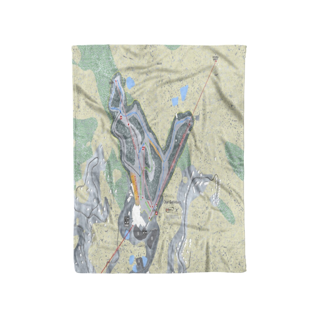 Ober Gatlinburg Tennessee Ski Trail Map Blanket - Etsy