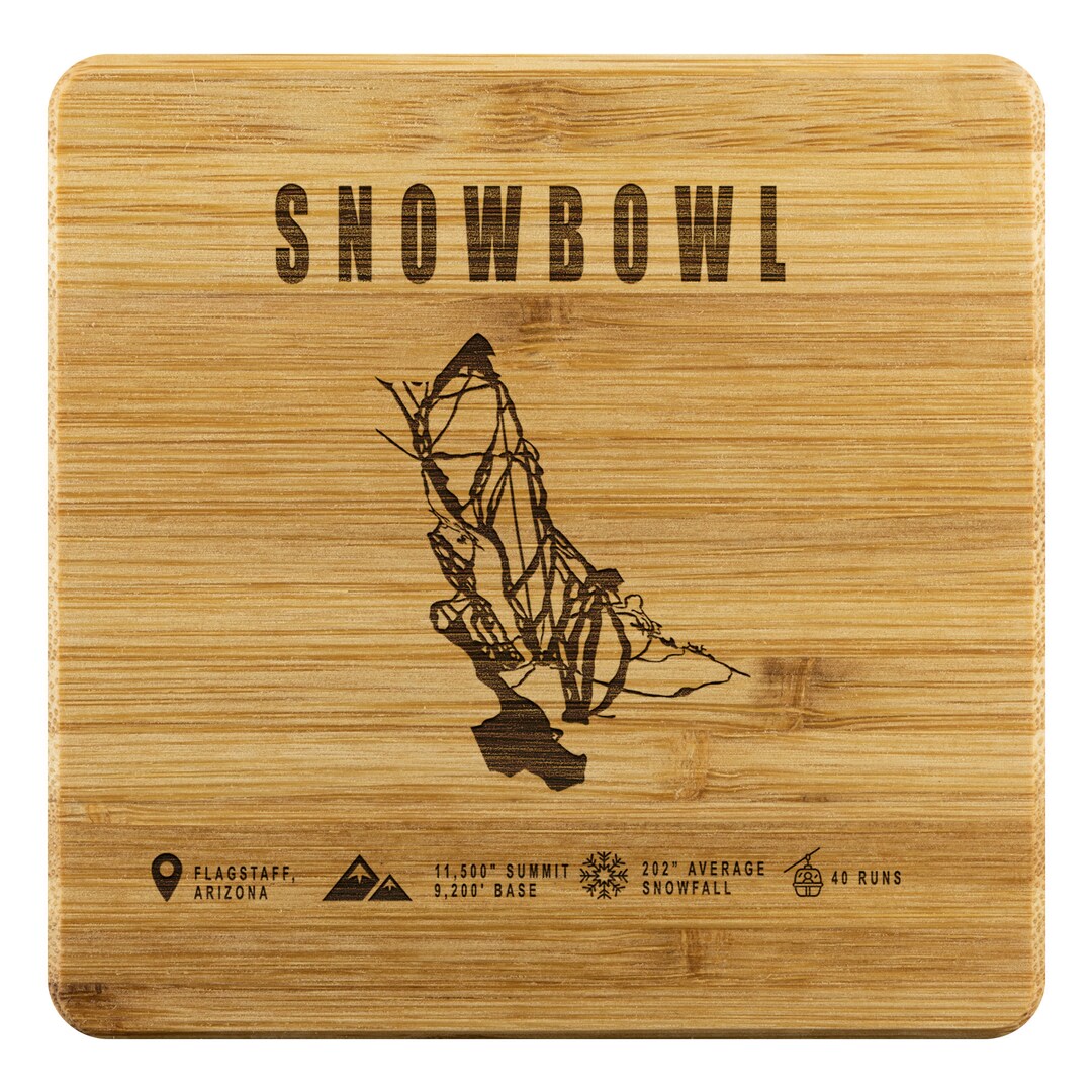 Snowbowl Arizona Ski Resort Map Bamboo Coaster - Etsy