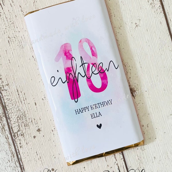 18th Birthday Chocolate - Etsy UK