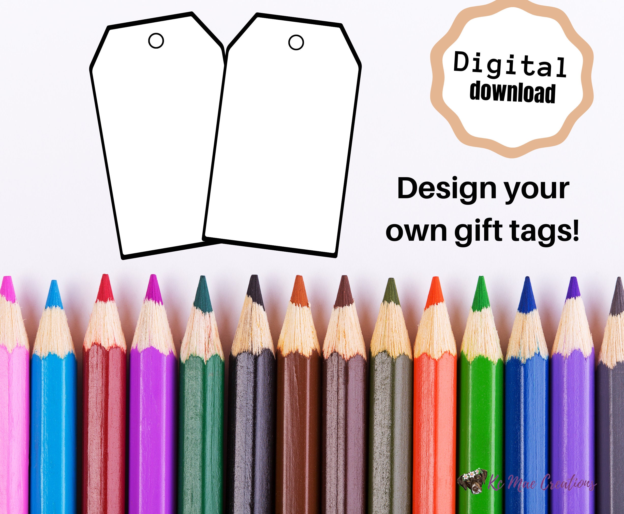 Blank Gift Tag Printable Template, Instant Download, Kids Printable ...