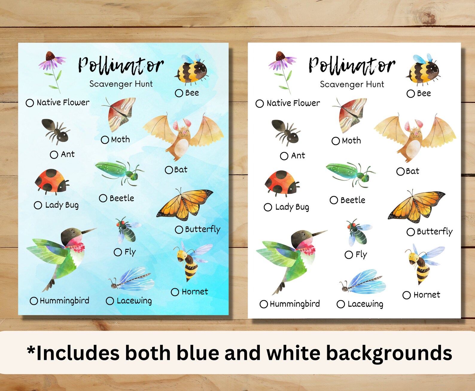 Pollinator Scavenger Hunt Printable for Instant Download, Outdoor ...