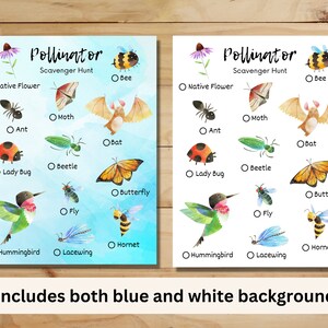 Pollinator Scavenger Hunt Printable for Instant Download, Outdoor ...