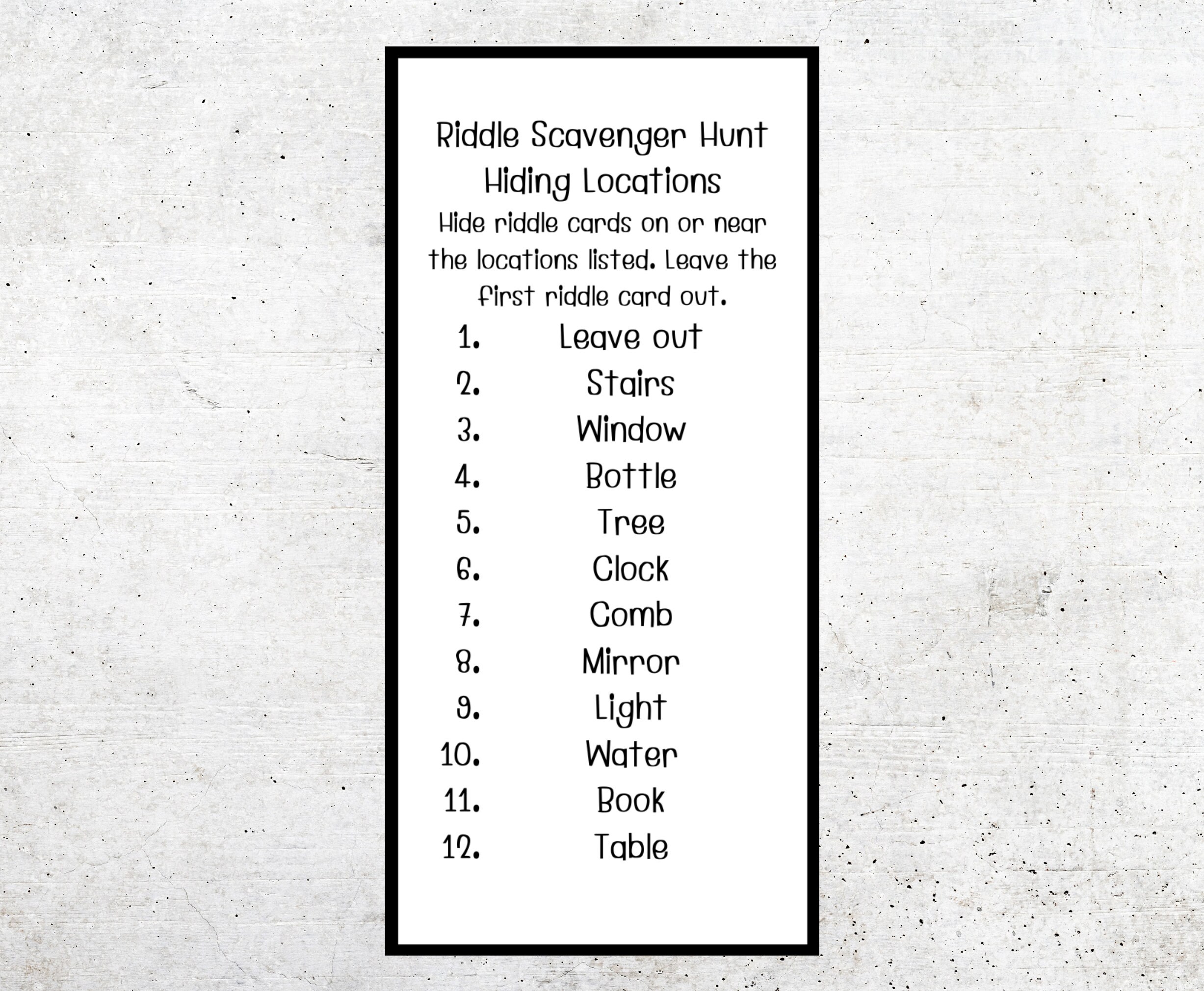 Teen Riddle Scavenger Hunt Printable for Instant Download, Adult ...