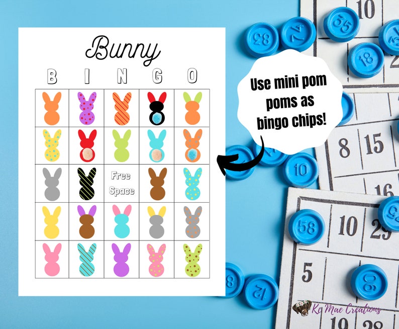 Printable Bunny Bingo Game Instant Download, Bunny Bingo Cards, Animal ...