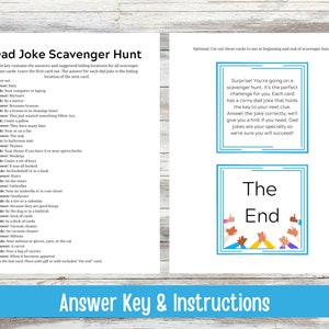 Dad Joke Scavenger Hunt Printable for Instant Download, Funny Father's ...