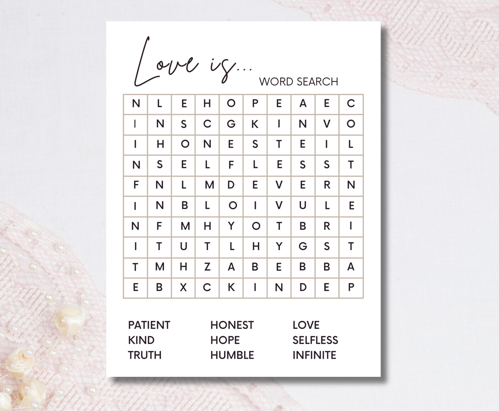 Wedding Reception Games: I Spy, Word Search, Scramble (PDF Download) - Etsy