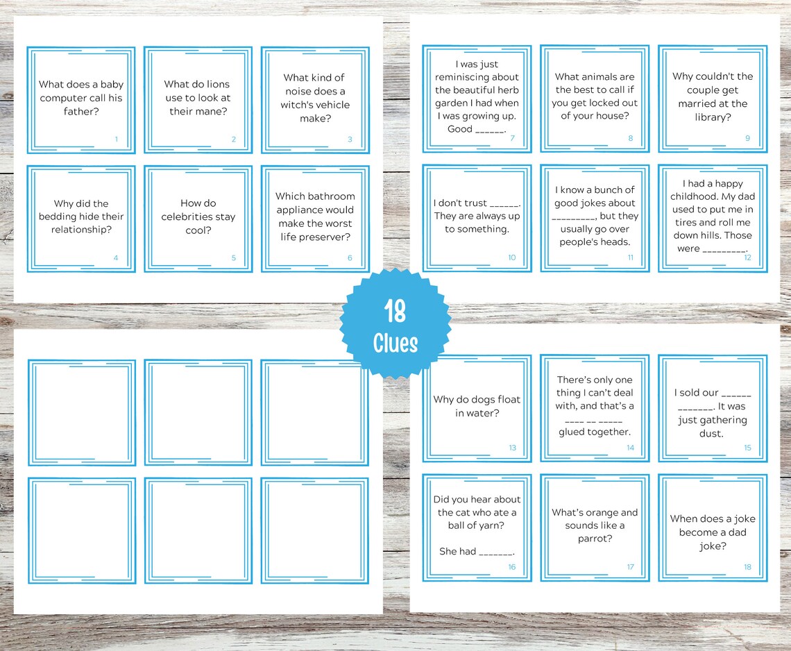 Dad Joke Scavenger Hunt: Funny Father's Day Activity (printable) - Etsy