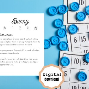 Printable Bunny Bingo Game Instant Download, Bunny Bingo Cards, Animal ...