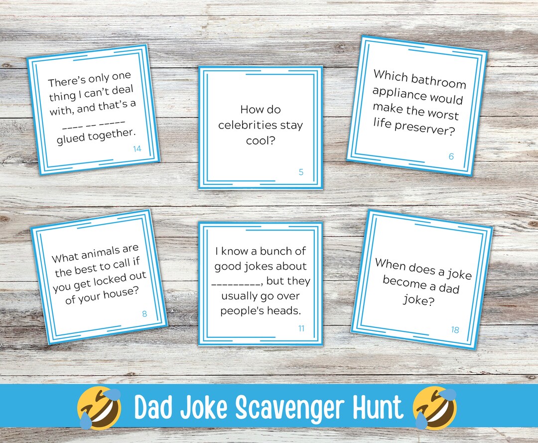 Dad Joke Scavenger Hunt: Funny Father's Day Activity (printable) - Etsy