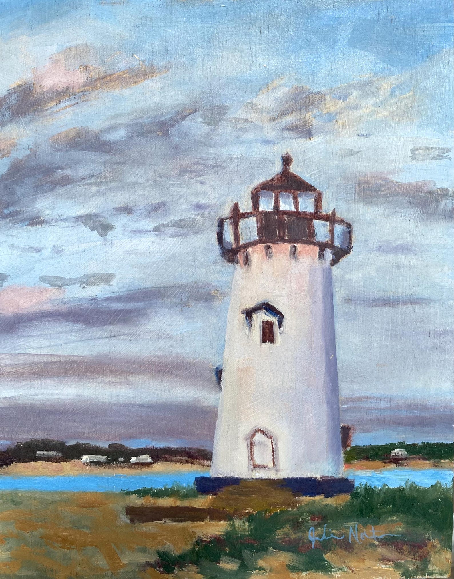 Martha’s Vineyard Original Oil Painting- Edgartown Lighthouse - 8 3 ...