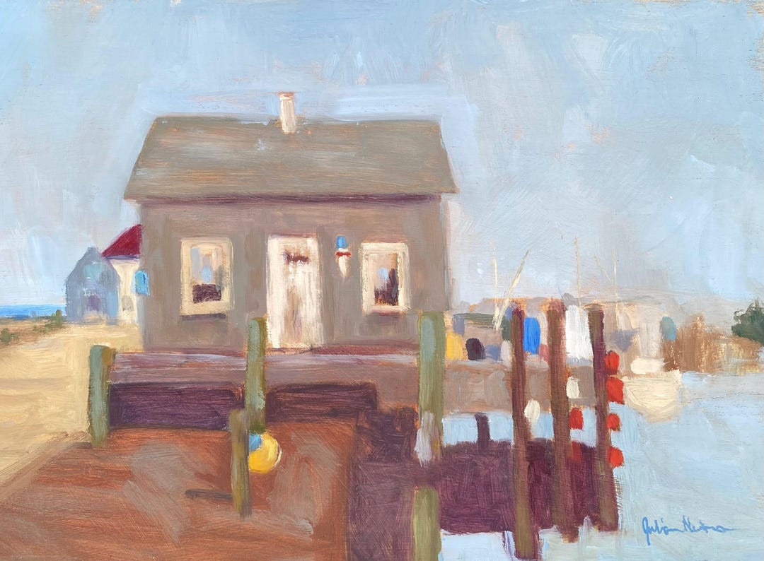 Martha’s Vineyard Original Oil Painting- “menemsha Low Tide” - 8x12” - Etsy