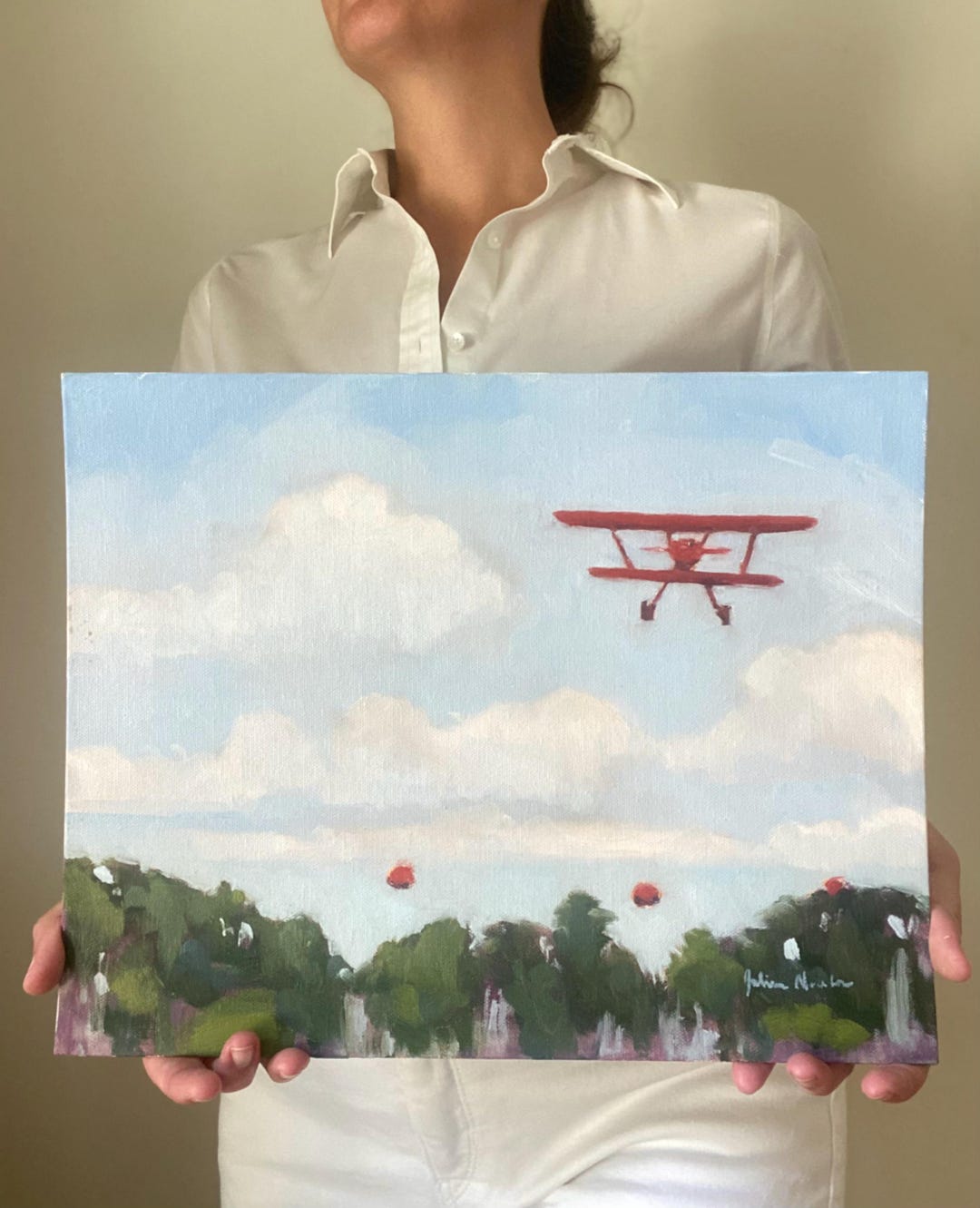 Martha’s Vineyard Original Oil Painting- Edgartown Katama Biplane 11x14 ...