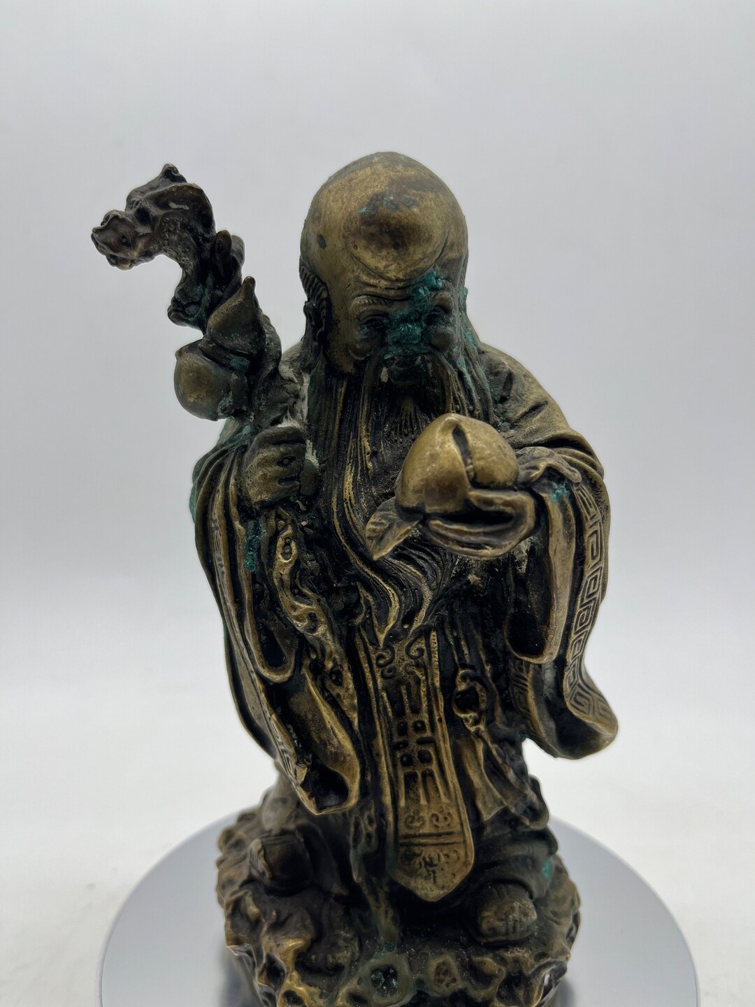 Bronze Statue, Vintage Bronze, Feng Shui, Fu Lu Shou, God of Health and ...
