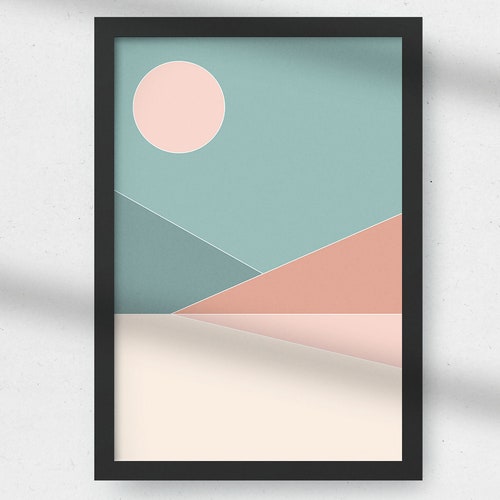 Digital Prints Cute Pastel Colors Clean Aesthetic Modern Scandinavian ...