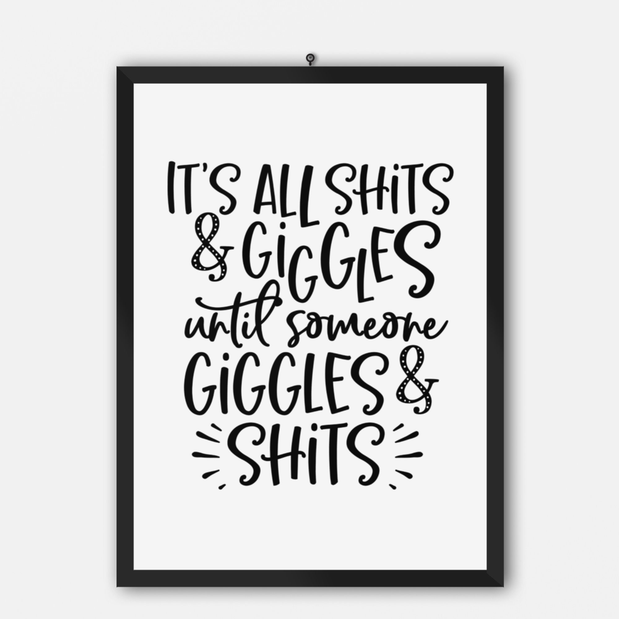 Giggles Wall Art, Bathroom Decor, Bathroom Humor, Bathroom Poster ...