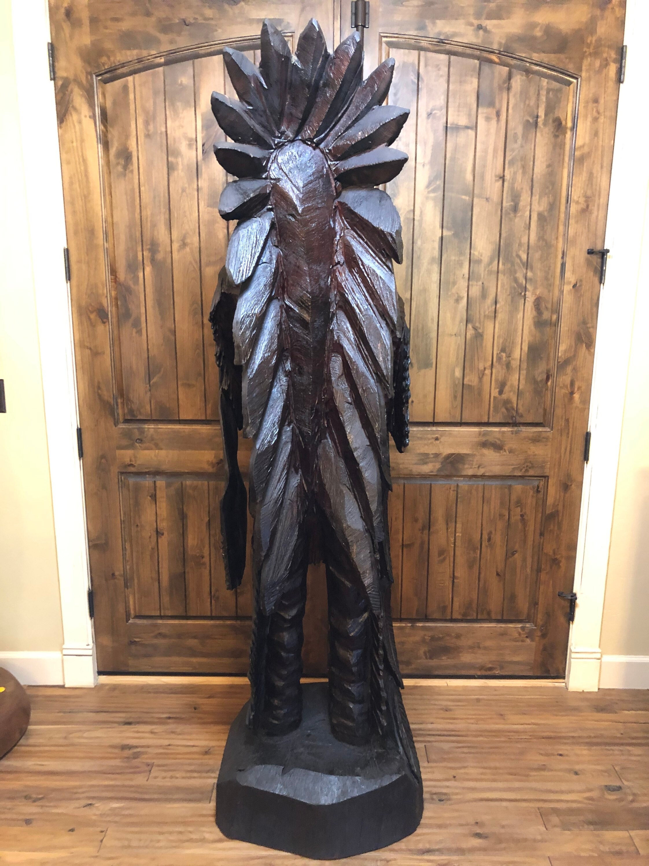 Cigar Store Indian Chief 7 Ft Redwood Carving by Artist Don Colp 1982 ...