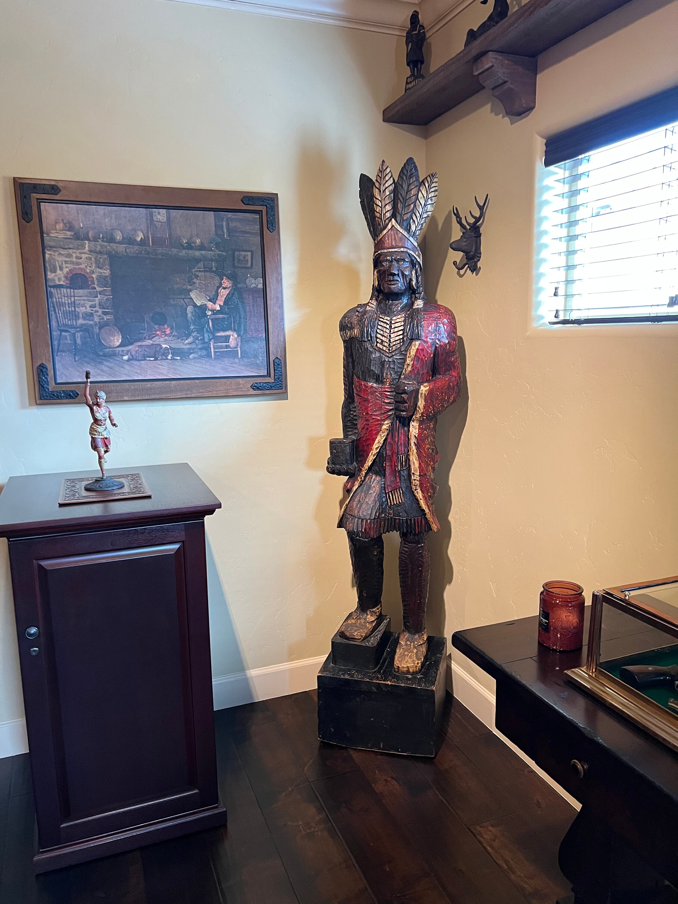 Cigar Store Indian Wood Carving by Artist Edward Boggis 7 Feet - Etsy