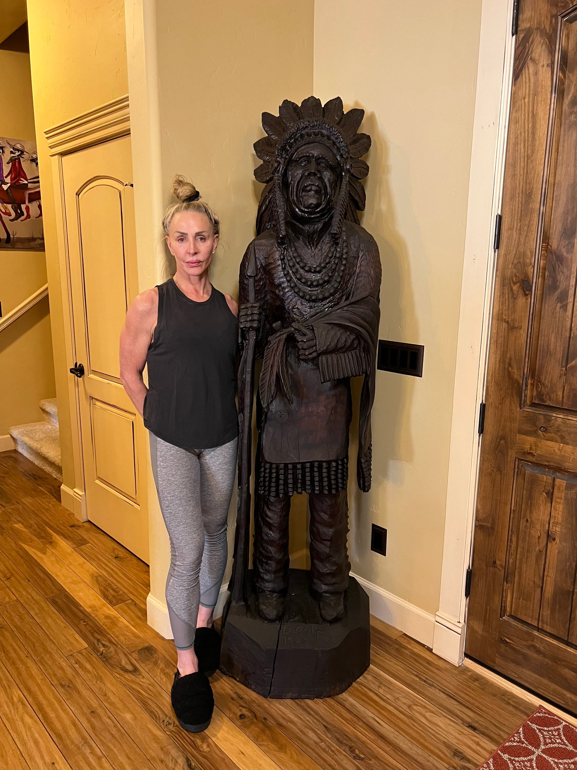 Cigar Store Indian Chief 7 Ft Redwood Carving by Artist Don Colp 1982 ...