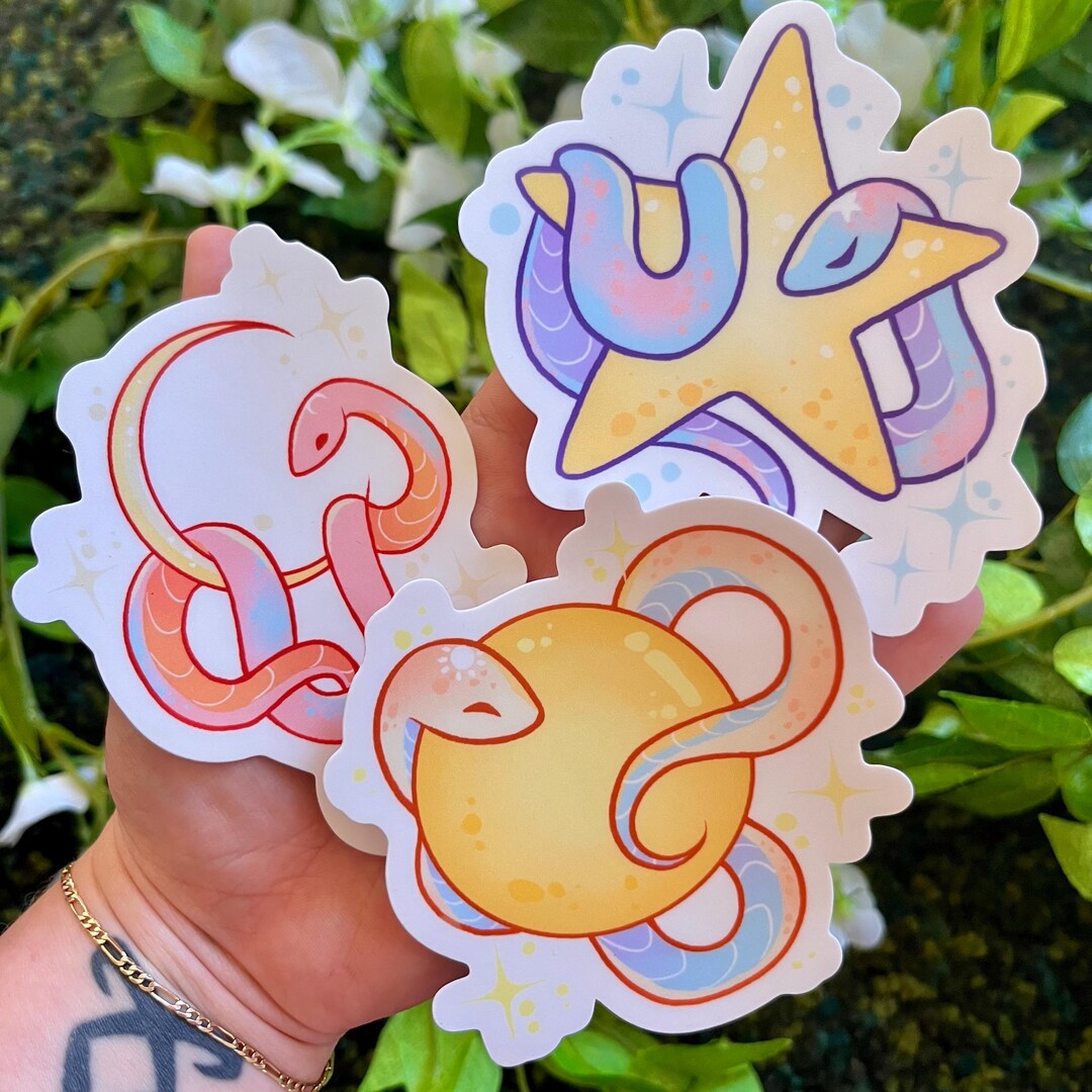 Celestial Snake Sticker Pack Whimsical Astrology Stickers Cute Sticker ...