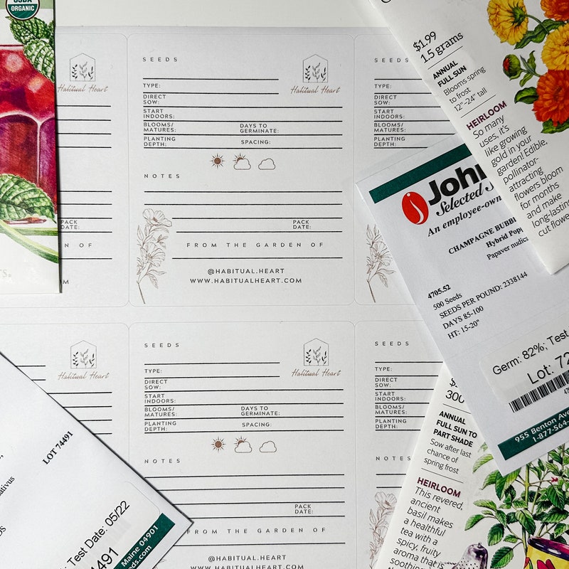 Seed Labels - Etsy