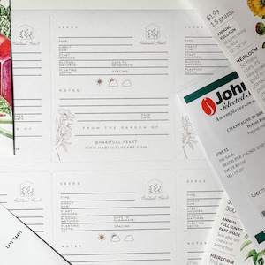 Printable Seed Packet Labels, Tags for Seed Packets, Labels for Seed ...