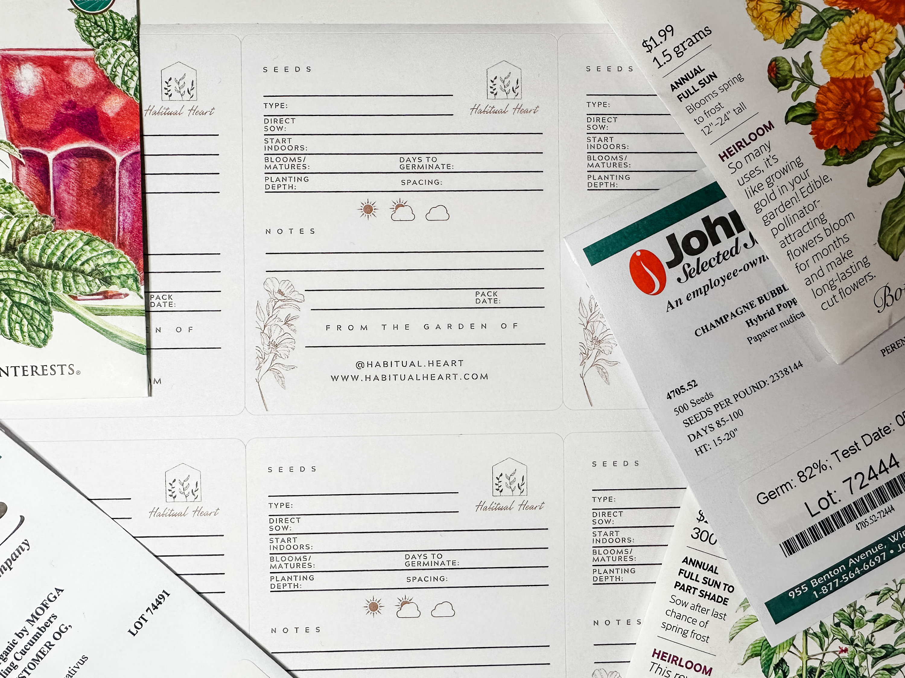 Printable Seed Packet Labels, Tags for Seed Packets, Labels for Seed ...