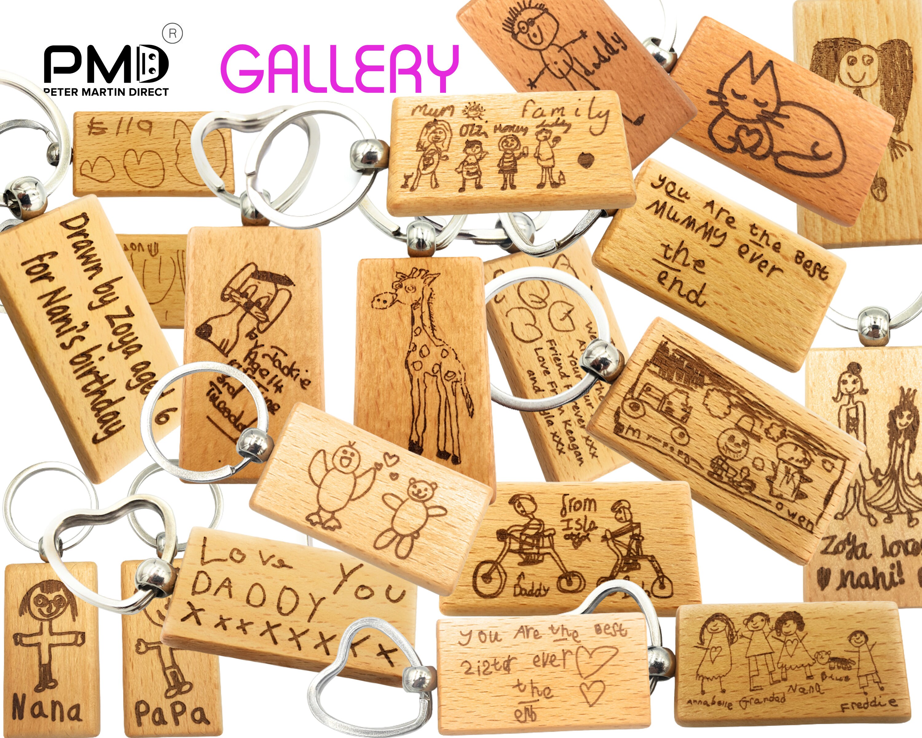 Bag Charm Children's Drawing Picture Keyring Keychain - Etsy UK