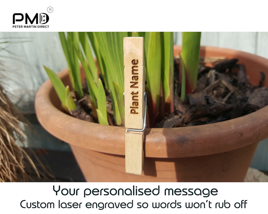 Custom Labelled Pegs Plant signs customised personalised | Etsy