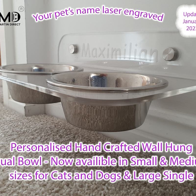 Wall Mount Dog Bowl - Etsy