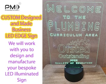 Acrylic Light Edge Sign - Etsy