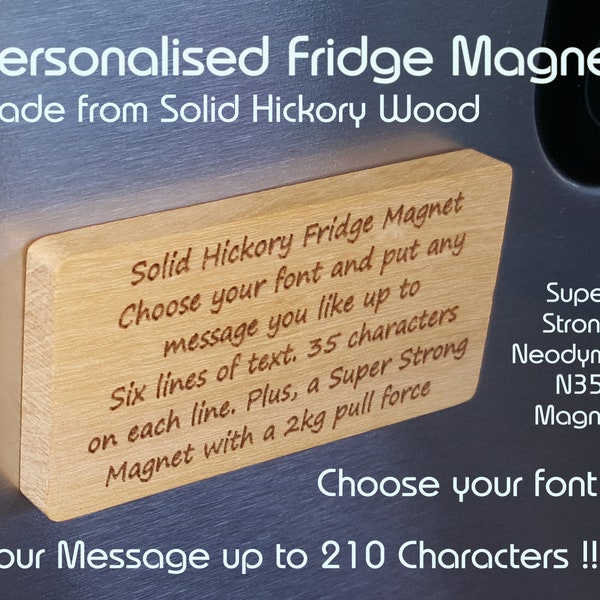 Engraved Wooden Fridge Magnet - Etsy