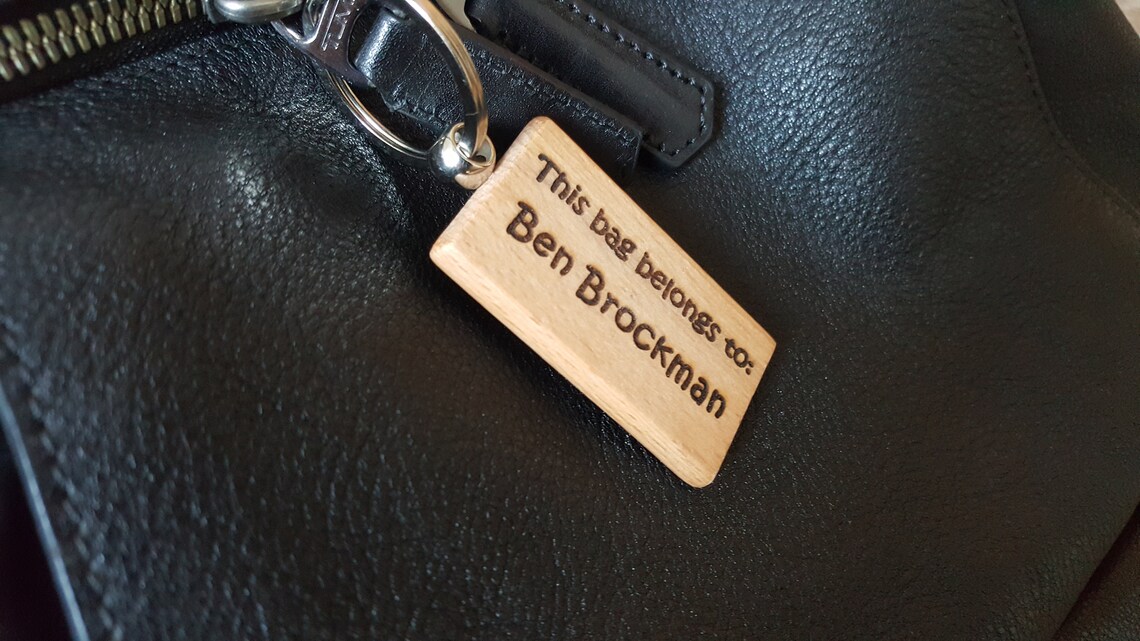 Personalised Keyring Wooden Custom Key Ring Beech Wood - Etsy