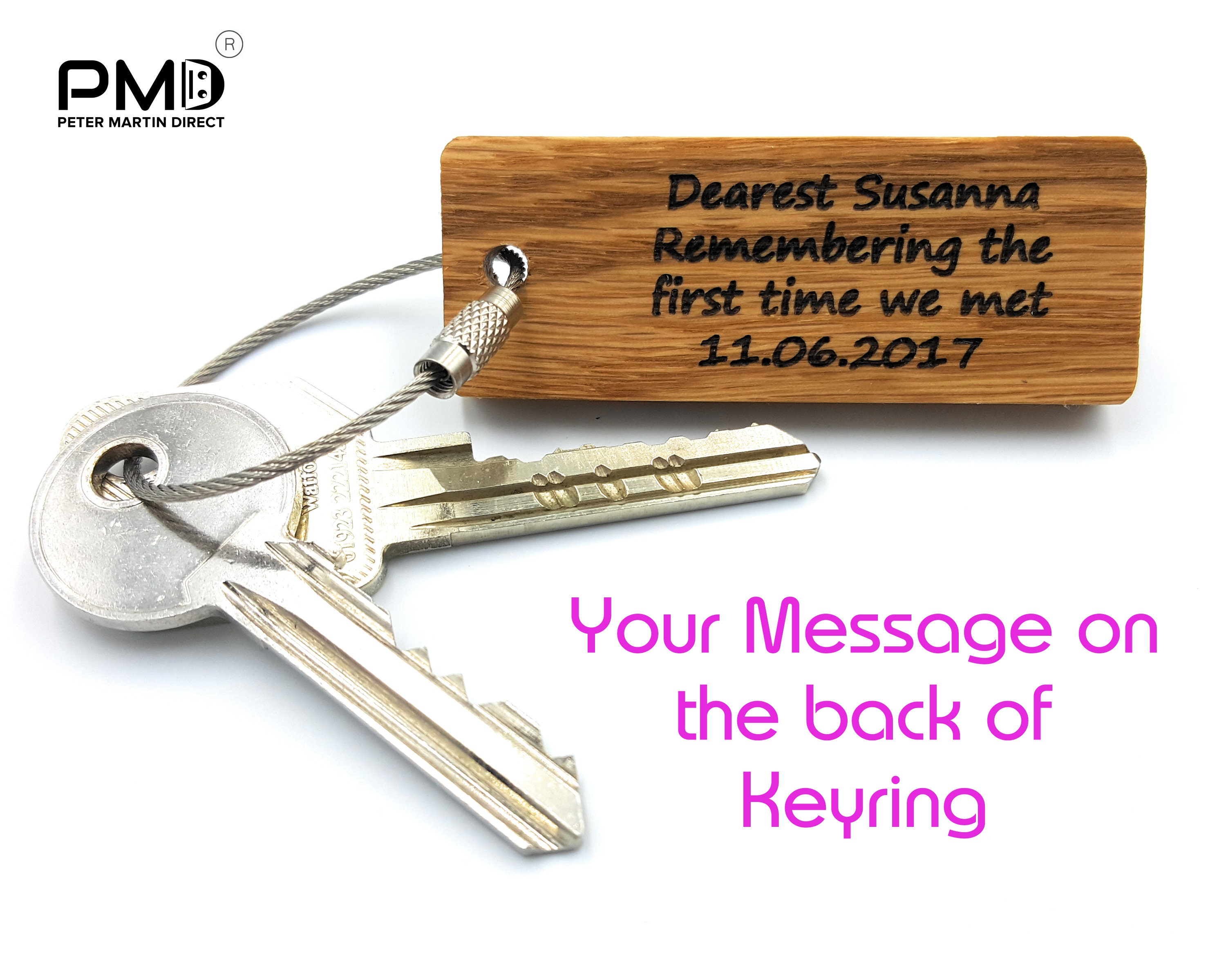 Coordinates Keyring Wood Engraved Personalised Key ring | Etsy