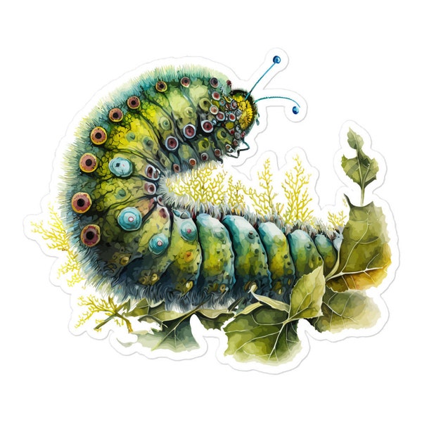 Caterpillar Stickers - Etsy