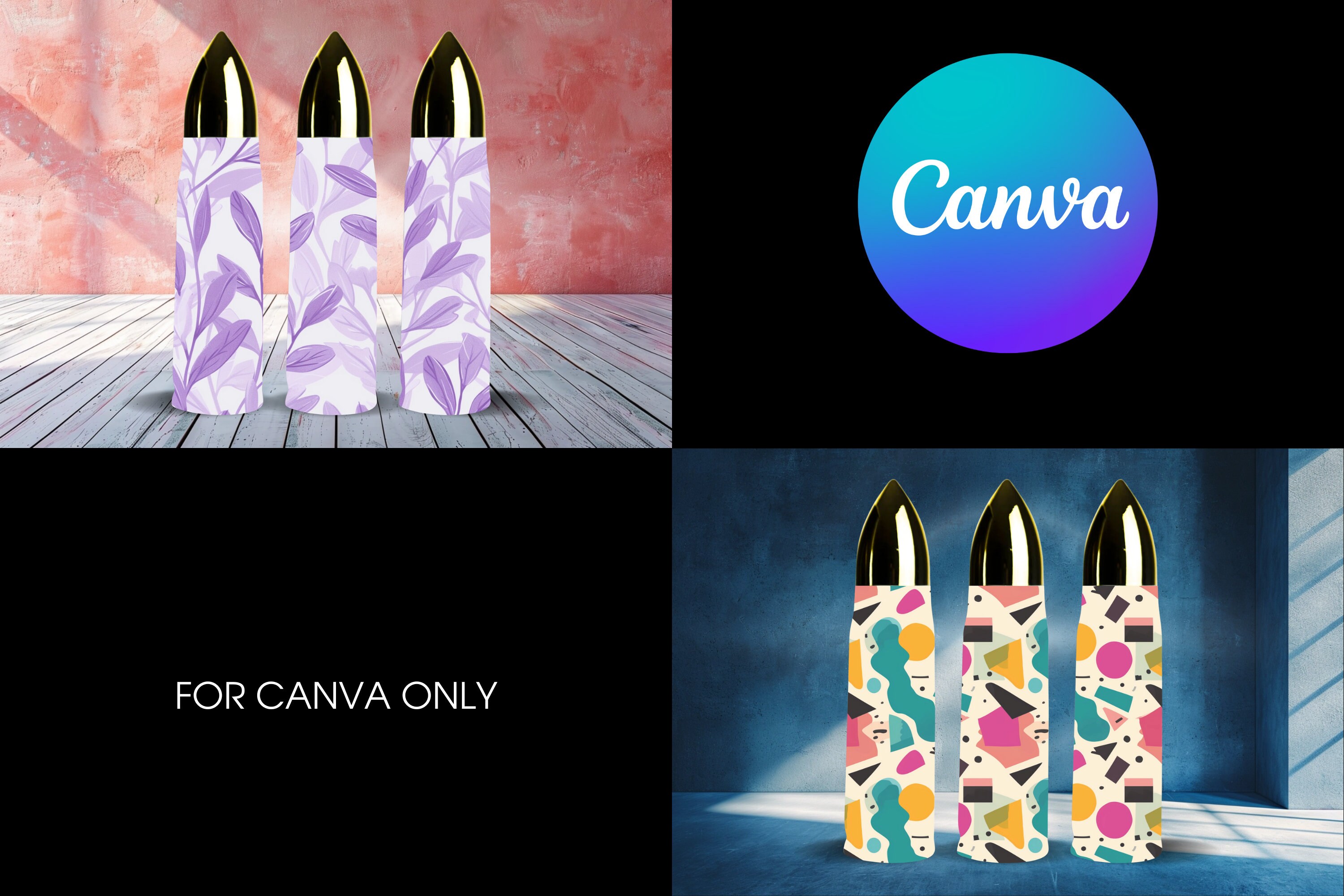 Bullet Tumbler Mockup CANVA Template Sublimatable Mockup Bundle - Etsy