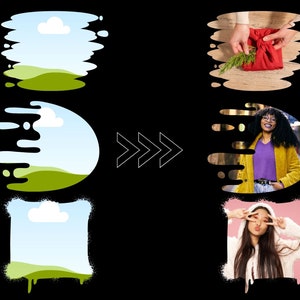 CANVA Frames Template Bundle Editable Drag and Drop Shapes Frames ...
