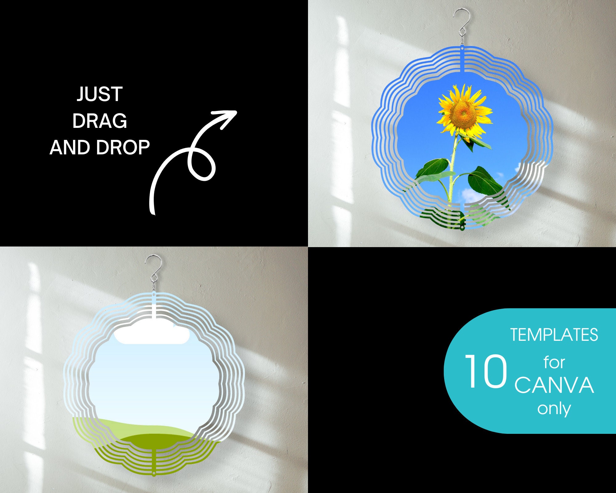 Wind Spinner CANVA Mockup Drag and Drop CANVA Template - Etsy Australia