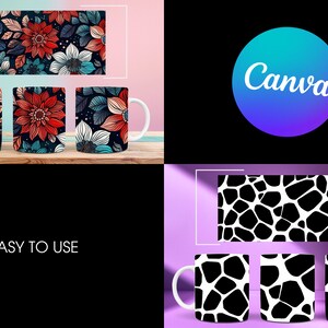 Coffee Mug Mockup CANVA Template Drag and Drop Your Design - Etsy