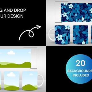 Coffee Mug Mockup CANVA Template Drag and Drop Your Design - Etsy