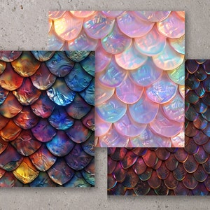 Fantasy Dragon Scales Seamless Digital Paper Pack - Etsy