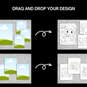 Coloring Page Mockup CANVA, Coloring Book Mock Up, Drag and Drop - Etsy