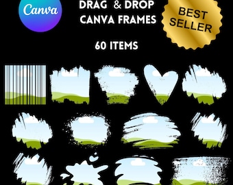 Fill Your Own CANVA FRAMES Sublimation Editable Canva Element Template ...