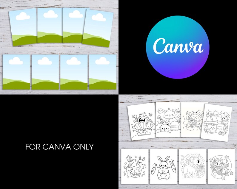 Coloring Book Mockup CANVA Coloring Page Mock Up Add Your - Etsy Australia