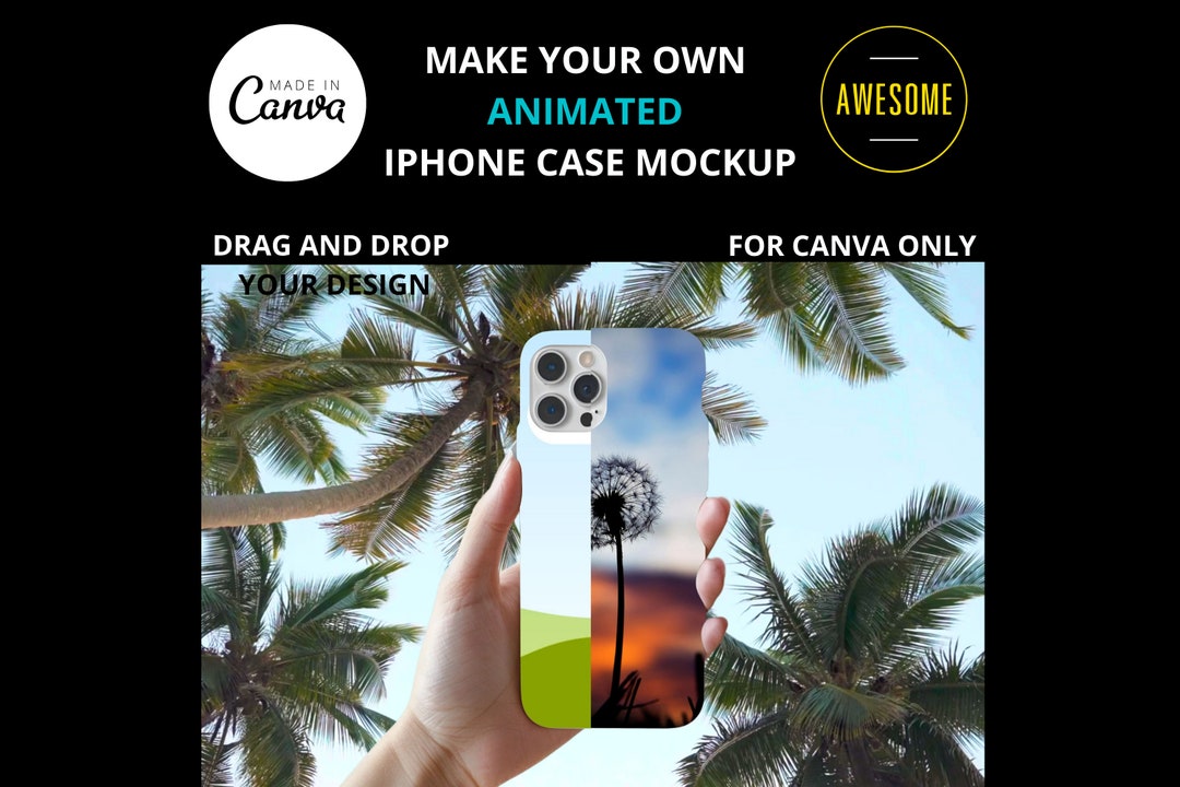 Animated iPhone Case Mockup CANVA, iPhone 15 Pro Case Mockup Video - Etsy