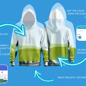 Sweat Set Mock up Tracksuit Mockup CANVA Hoodie and Sweatpants Mockup ...